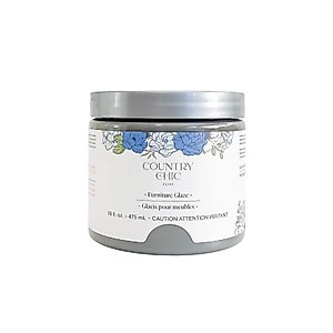 Furniture Glaze - Antique Patina Special Effects Glaze for Chalk Style Furniture Paint, Eco-Friendly Wood Stain, 6 Color Choices - Slate [Grey] - Pint (16 oz)