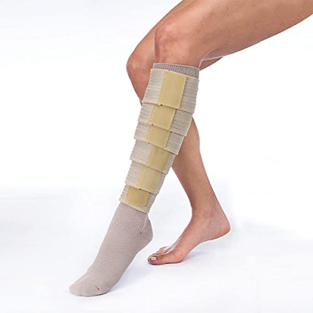 FarrowWrap Classic Legpiece, Tan with Compression Sock, BSN FarrowMed (Tall-Large)