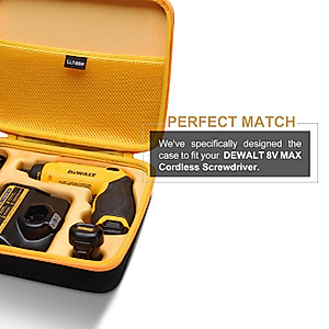 LTGEM Case Compatible with DEWALT DCF680N2 8V MAX Cordless Screwdriver, Batteries and Charger, Case Only