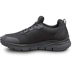 Skechers Work Arch Fit Jake, Men's, Black, Slip On Athletic Style, MaxTrax Slip Resistant, Soft Toe Work Shoe (9.0 M)