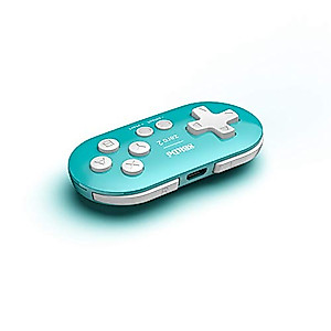 8Bitdo Zero 2 Bluetooth Gamepad Keychain Sized Mini Controller for Switch, Windows, Android, macOS & Raspberry Pi(Turquoise Edition)