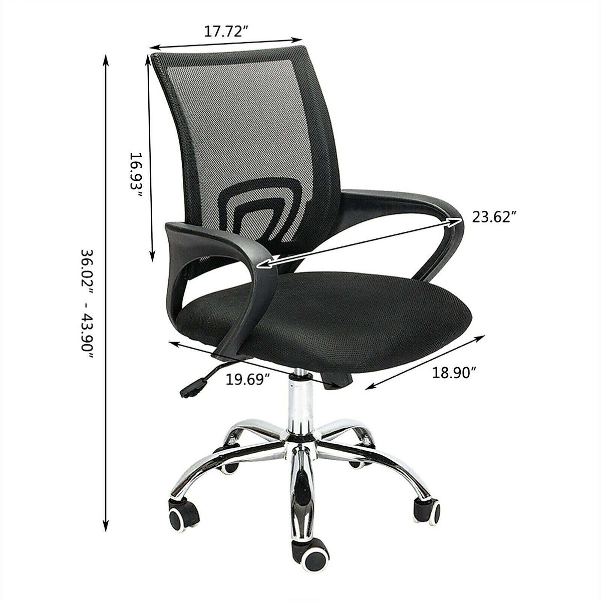 JTSQ Home Office Ergonomic Mesh Computer Swivel Chair Gaming Chair Office Chair Desk Chair Computer Chair Home Office Desk Chairs Gamer Chair Office Chairs Rolling Chair