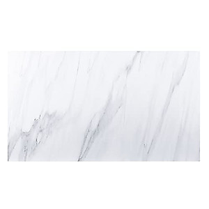 Acme Furniture Marble Rectangular Dining Table, White/Gray Oak