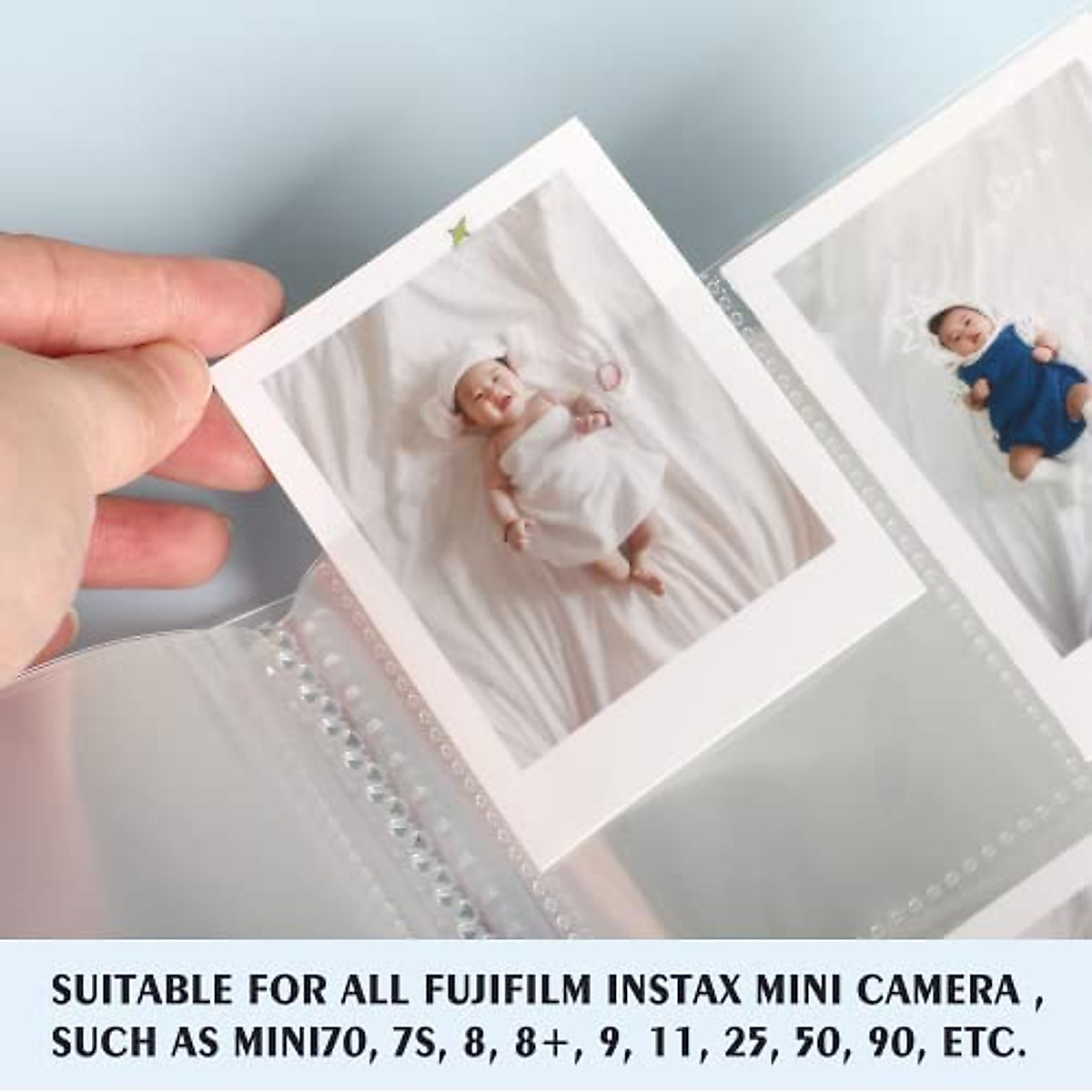 320 Pockets 2x3” Mini Photo album Picture Sleeves for Fujifilm Instax Mini 50s 70 90 11 Fujifilm Instax Mini Camera, Polaroid Snap PIC-300 Z2300 Instant Camera (2YFM)