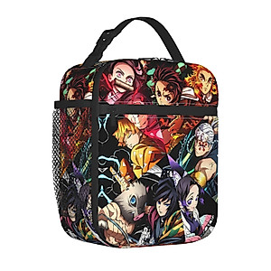 Tyfiocea Anime Reusable Lunch Bag, Leakproof Freezable Insulated Cooler Lunch Box