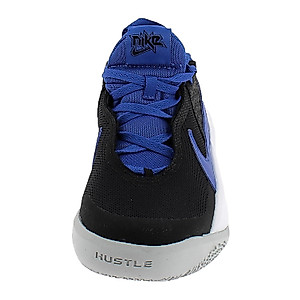 Nike Kid's Team Hustle D10 GS Basketball Shoe, Black/Game Royal-photon Dust, 5 Big Kid