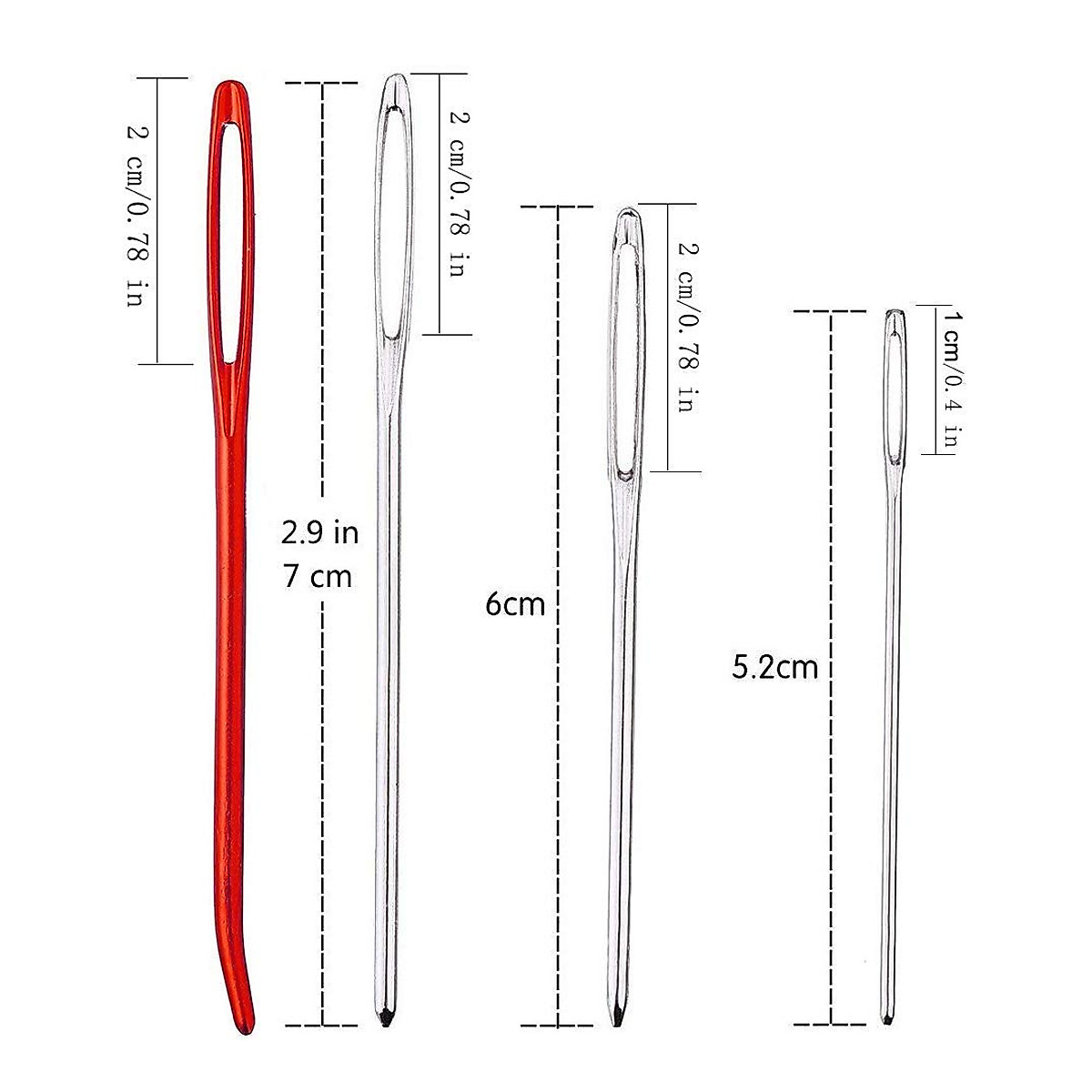 Huge Crochet Hook Set,9 Pieces Large Eye Blunt Needles,12mm-25mm Large Size Yarn Crochet Hooks Needles with 20 Stitch Markers and 2 Tapestry Needle