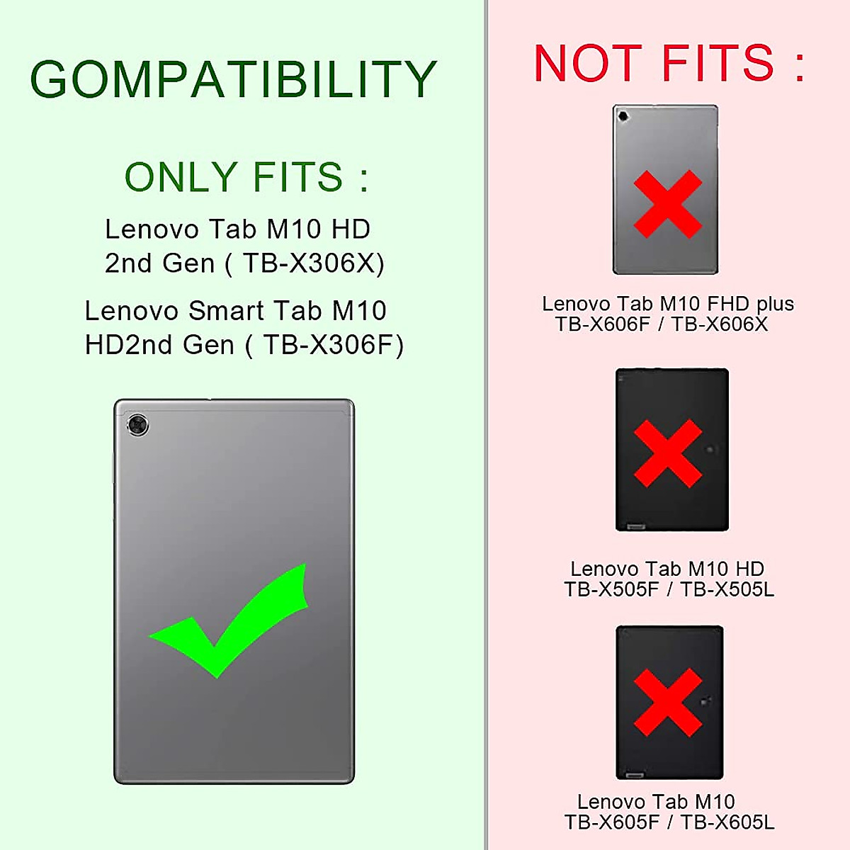 Soatuto for Lenovo M10 HD 10.1 inch Tablet Case, Heavy-Duty Drop-Proof Shockproof Hybrid Anti-Impact Case Built in Kickstand for Lenovo M10 HD 2nd Gen TB-X306F / TB-X306X 10.1” 2020 (Pink)