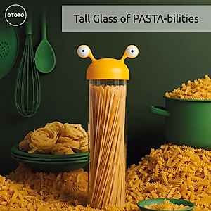 OTOTO Noodle Monster Spaghetti Container Storage - Pasta Containers for Pantry - BPA-free Plastic, Airtight, Food Grade & Dishwasher Safe Pasta Storage - Pasta Holder Container - 5x3.5x12.75 in