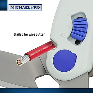 MichaelPro 10" Heavy Duty Angled Scissors, Carpet Cutter, Multipurpose Industrial Scissors, Cutter for Carpet, Cardboard, Leather, Artificial Turf, Pruning, Professional Soft Grip Stainless Steel