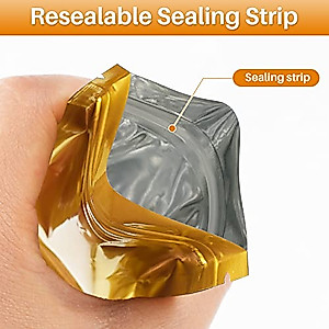 Wankko 100 Pcs Premium Smell Proof Double-Sided Color Mylar Foil Flat Heat Sealable Sample Ziplock Bag 7.5x10cm
