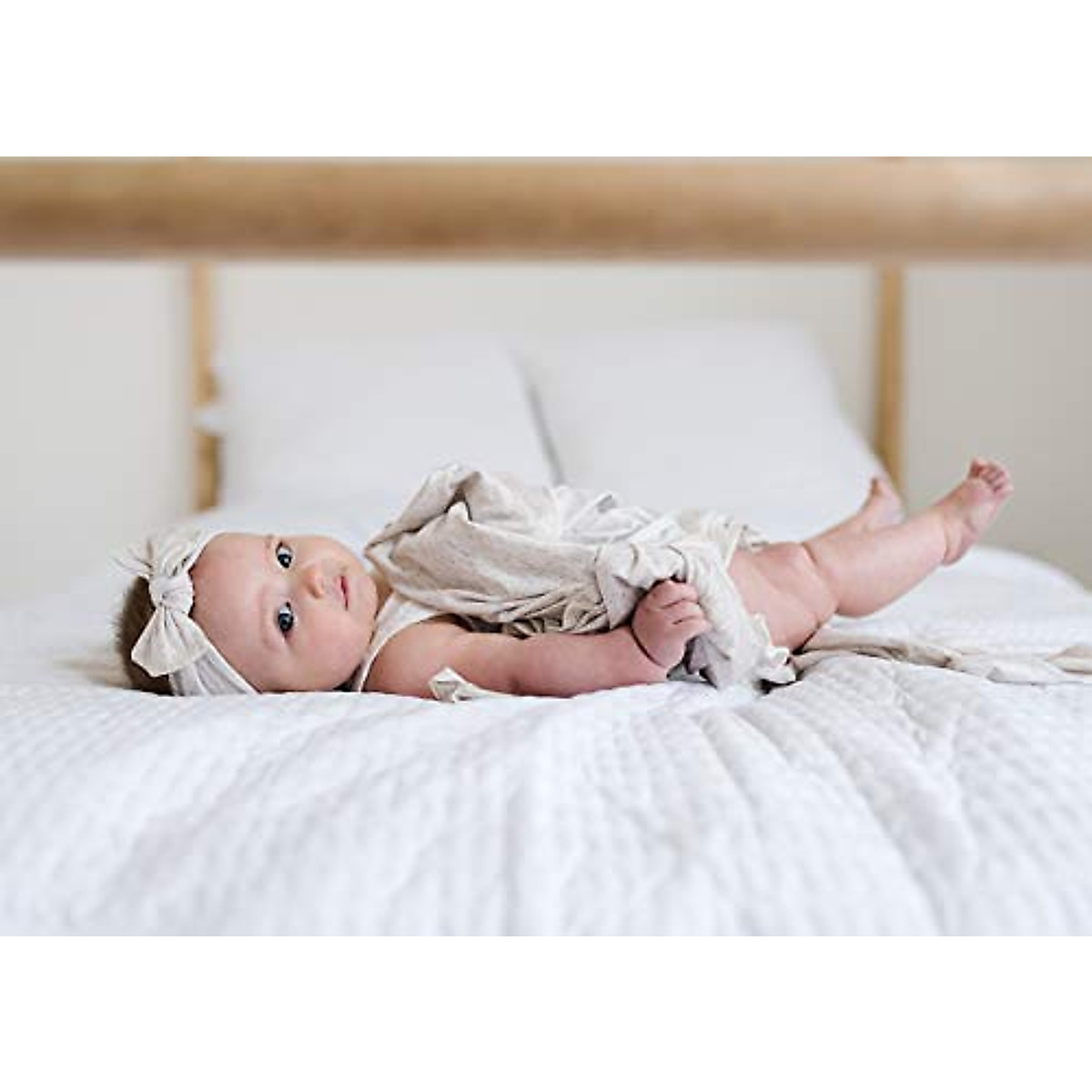 Copper Pearl Baby Swaddle Blanket - Premium Knit Baby Blanket, Large Soft Stretchy Receiving Blankets for Baby Boy and Girl, Swaddles for Newborn, Infant, and Toddler (Oat)