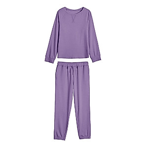 Apbondy Girls Pullover Sweatsuit Casual Sweatpants Loungewear Set Relaxed Tracksuit Workout Sets