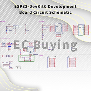 000 EC Buying ESP32-DevKitC Development Board,ESP32 Development Board Equipped with WROOM-32D Module Integrated WiFi Bluetooth Module Microprocessor Interface SPI I2C I2S Suitable