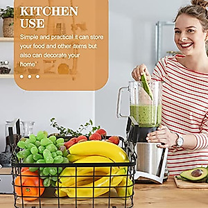 Zerodeko Bathroom Storage Bathroom Storage Bathroom Storage Decorative Metal Wire Basket with Handles Bread Vegetable Fruit Storage Basket Bowl Kitchen Bathroom Organizer Basket Baskets