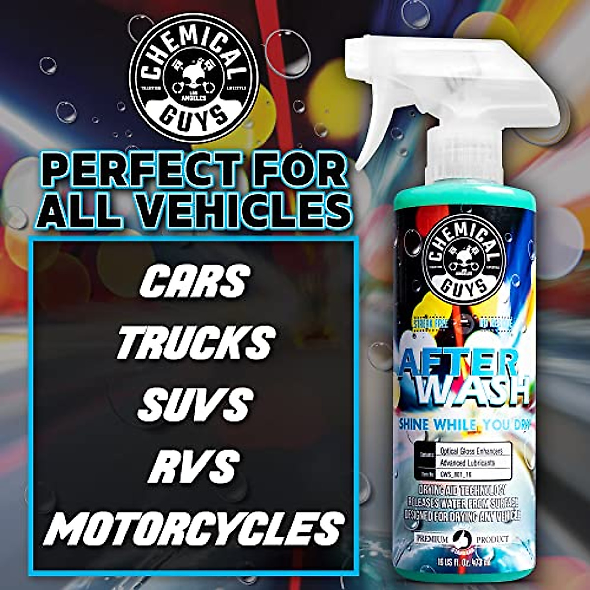 Chemical Guys CWS_801_16 After Wash Sprayable Gloss Boosting Car Wash Drying Aid (Helps Reduce Water Spots), 16 fl. Oz