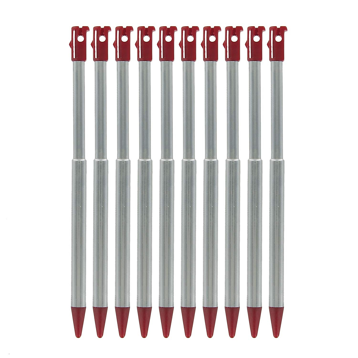 Assecure Metal Extendable Stylus for 2012 Nintendo 3DS - 10 Pack Red | ZedLabz