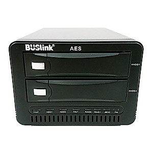BUSlink CSE-36TB2G2KKC 36TB Colateral Dual Key HDD 2-Bay RAID 0 Striping USB 3.2 Gen 2/eSATA CipherShield FIPS 140-2 256-bit AES HIPAA Hardware Encrypted External Desktop Drive