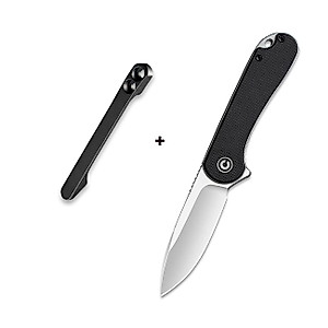CIVIVI Elementum Knife Bundled Titanium Pocket Clip, Great EDC Set