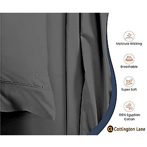 Cot Sheets Set (30" X 75") 4 PCs 400 Tc with 6 Inch Deep Pocket Dark Grey Solid - Cot Sheets for Daycare/Folding Bed/Rollaway Bed/Camp Bunk Beds/RVs/Guest Beds cot Sheet Set