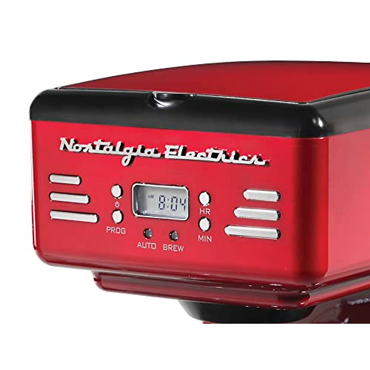 Nostalgia Retro 12-Cup Programmable Coffee Maker With LED Display, Automatic Shut-Off & Keep Warm, Pause-And-Serve Function, Red