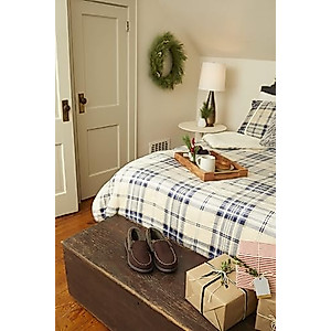 Dearfoams mens Eli Microsuede Moccasin Slipper, Black, Large US