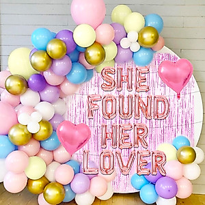 LaVenty She Found Her Lover Banner Balloon Taylor Bachelorette Party Decorations Rainbow Lover Bachelorette Party Decorations Bridal Shower Decorations