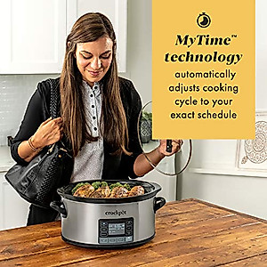 Crock-pot 2137020 MyTime Technology, 6-Quart Programmable Slow Cooker, Stainless Steel