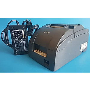 TM-U220B, Impact, two-color printing, 6 lps, Serial interface only, Power supply, Dark gray
