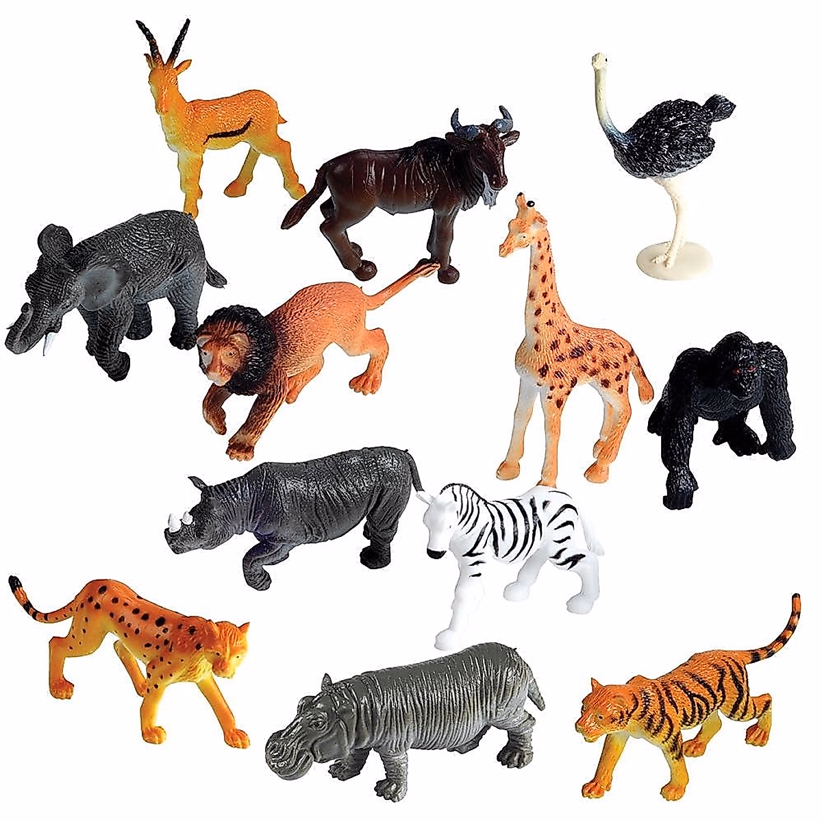 Learning Resources Jungle Animal Counters, Educational Counting and Sorting Toy, Classroom Desk Pets, Plastic Animal Figurines, Jungle Animals, Set of 60, Ages 3+