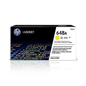 Original HP 648A Yellow Toner Cartridge | Works with HP Color LaserJet Enterprise CP4025, CP4525 Series | CE262A
