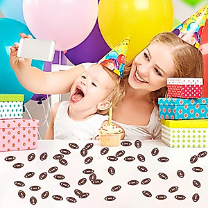 Halodete Football Confetti - Baby Shower Party Table Decorations - Gender Reveal Confetti - Welcome Baby Sport Theme Table Scatter Confetti Decorations - Brown Glitter, 120pcs