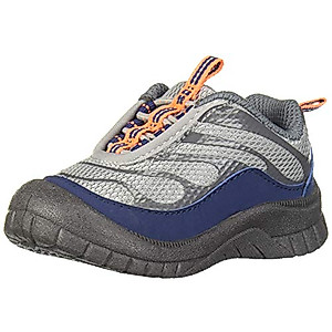 OshKosh B'Gosh Boys' Gianni Bump Toe Sneaker, Grey, 5 M US Toddler