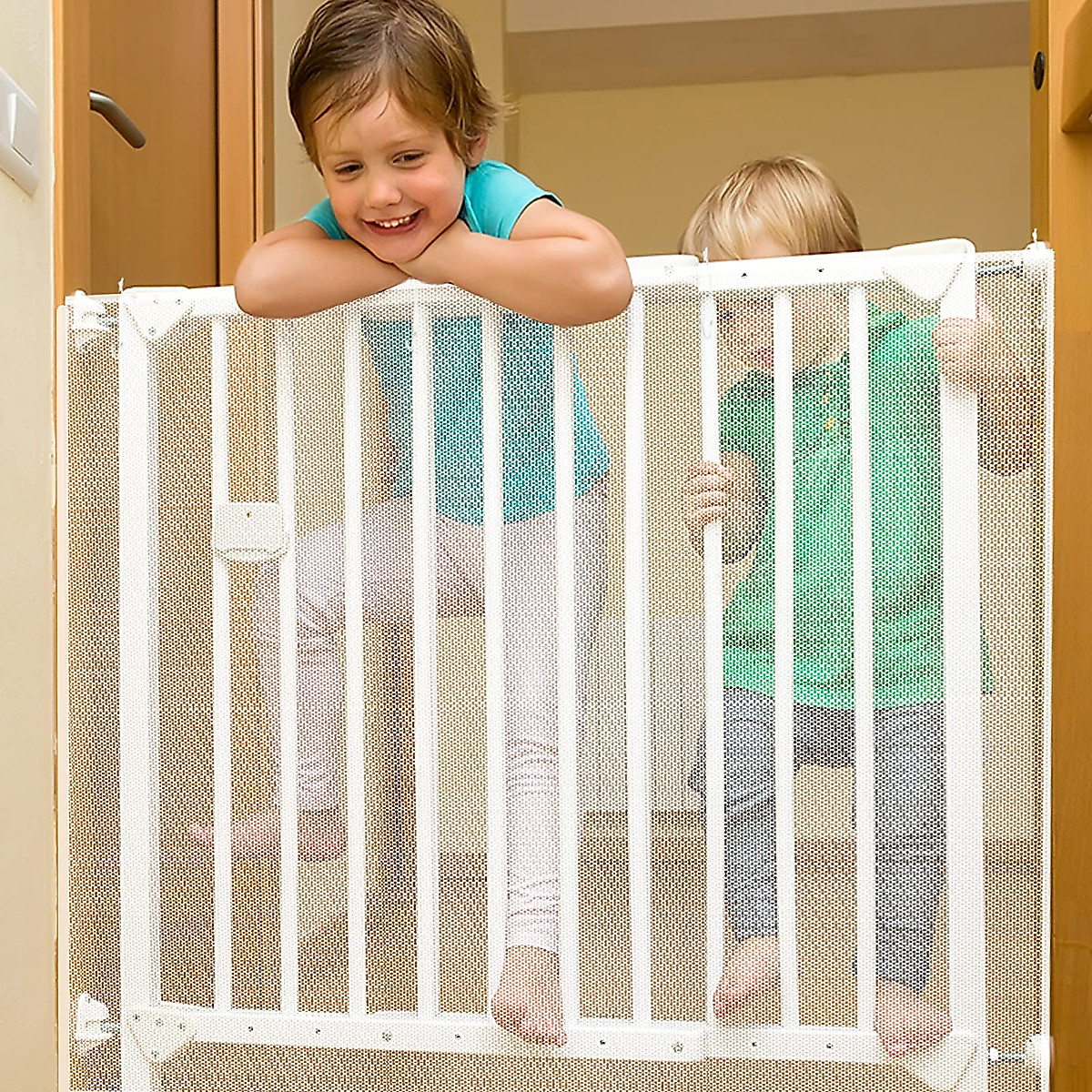 2 Pieces Christmas 20x2.6 ft Child Safety Nets Balcony Protective Net Sturdy Stair Banister Net with Ropes and Ties for Kids Pets Toys Indoor Stairs Cribs Child Protect Supplies, White