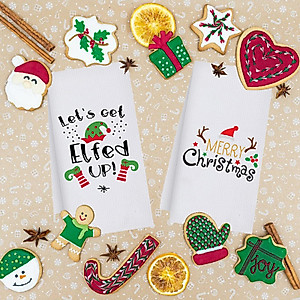 Jpayxese Christmas Kitchen Towels Dish Towels Set - Christmas Hand Towels for Bathroom, Farmhouse Christmas Decorations for Kitchen Home Xmas Holiday Housewarming Gifts for Dad Mom Family