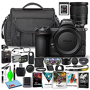 Nikon Z6 24.5MP Mirrorless Digital Camera with 24-70mm Lens (1598) Deluxe Bundle with Sony 64GB XQD Memory Card + Large Camera Bag + Corel Editing Software + Extra Battery + Filter Kit (Renewed)