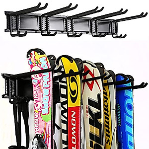 Ultrawall Ski Rack Wall Mounted for Garage Organizer, Ski Storage Rack for Home Shed Storage Organization System, Holds Up to 300lbs