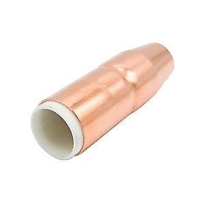 Miller Electric Nozzle,12.7mm Bore,Copper, 1/2" Bore - 1/8" Recess
