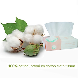 Careboree Ultra Soft Dry Baby Wipes Unscented Face Cleansing Multi-Purpose Pure Cotton Tissue (3 PACK-300 count))