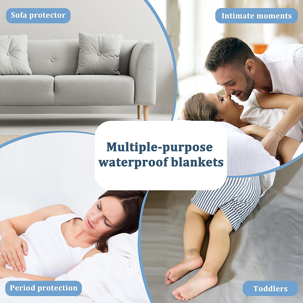 Kritter Planet Waterproof Dog Blanket, Reversible Pee Proof Couch Cover for Pets, Furniture Protector for Sofa Bed, Washable, Hair Resistant, Stain Proof