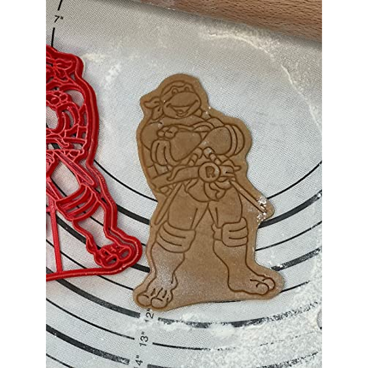 Premium Quality Ninja Turtle Raphael 6” Cookie Cutter and Mold Produced by 3D Kitchen Art