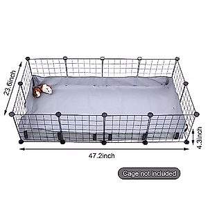 Guinea Pig Cage Tarp Bottom, DZWLKJ Guinea Pig Cage Liner, Guinea Pig Bedding Waterproof and Washable Base Also for Rabbits, Bunny, Chinchillas, Hedgehog, Ferrets and Other Small Animals.