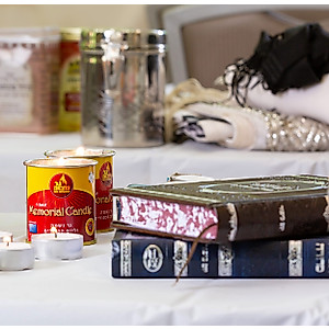 Ner Mitzvah 1 Day Yartzeit Candle - 12 Pack - 24 Hour Kosher Yahrtzeit Memorial and Yom Kippur Candle in Tin Cup Holder