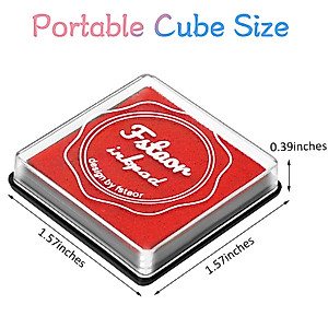 Fstaor 20 Colors Washable Ink Pads for Kids Rubber Stamps, Finger Print Crafts Stamp Pad for Kids, Paper, Scrapbooking, Fabric,Wood (Pack of 20)
