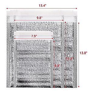 ZEAYEA 30 Pack Reusable Insulation Bags, Thermal Box Liners for Cold and Hot Food, Insulated Shipping Mailers Envelope Bags, Waterproof Insulation Package for Lunch Food Bento Camping Picnic, 3 Size