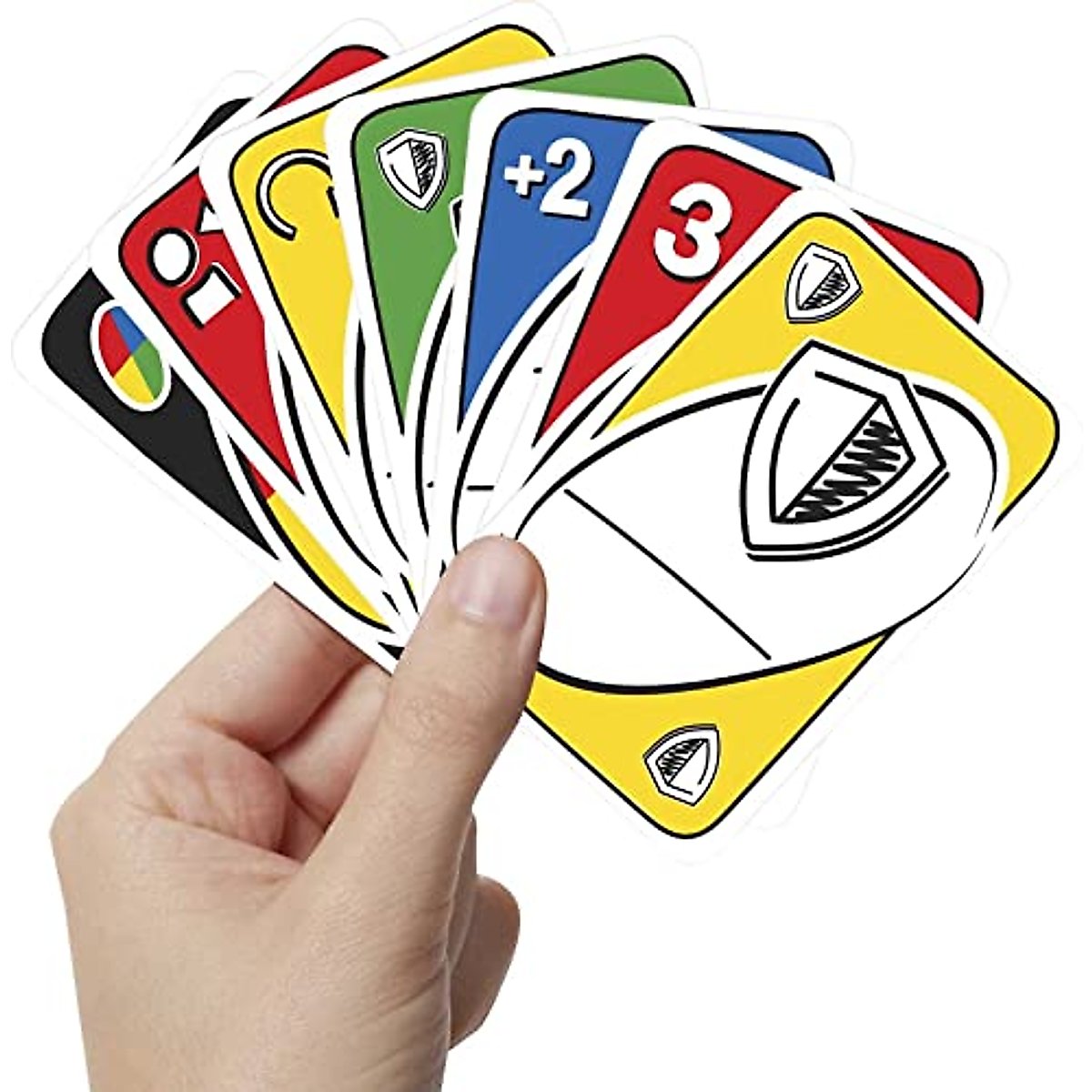 Mattel Games UNO Remix Card Game for Family Night with Customizable Options & Write-On Cards in Storage Tin for 3-6 Players