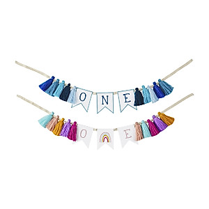 Mud Pie Children's First Birthday Banner, Pink