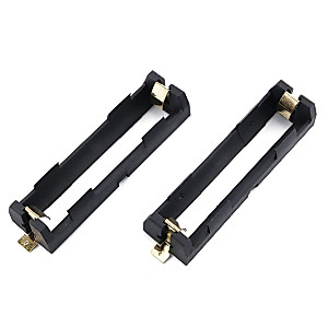 E-outstanding 2pcs 1x 18650 Series Batteries Holder Single Slot 3.7V SMD SMT Batteries Case Storage Box with Bronze Pins