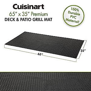 Cuisinart CGMT-300, 65” x 36, 65" x 36", Premium Deck and Patio Grill Mat, 65" x 35"