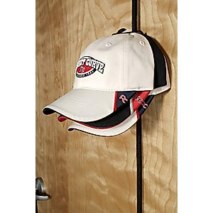 Perfect Curve Cap Rack36 System – Hat Rack for Baseball Caps | Over Door Organizer | Baseball Cap Organizer | Hat Hangers for Closet | Hat Organizer for Wall | 12 Clips Hold up to 36 caps | Black